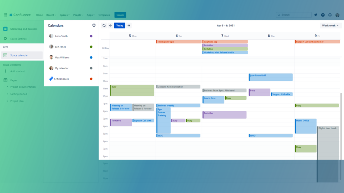 Outlook Calendars for Confluence – work smarter, not harder - yasoon