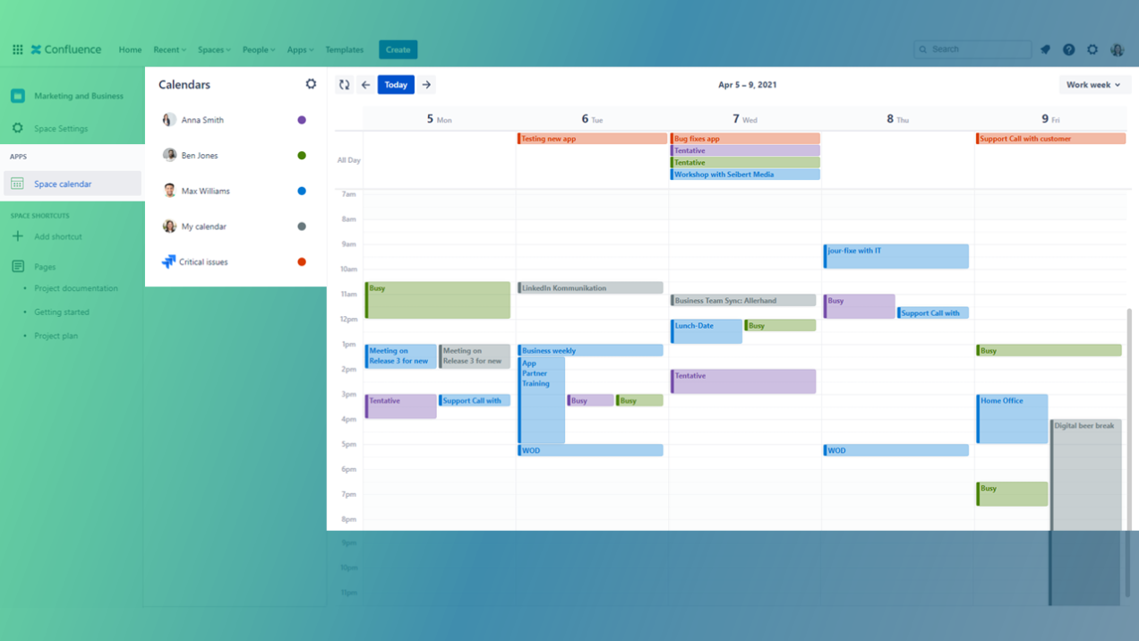 Outlook Calendars for Confluence – work smarter, not harder - yasoon